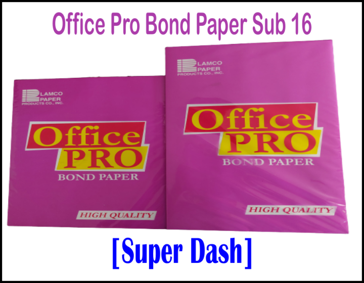 Office Pro Sub 16 Bond Paper [500sheet per Ream] High Quality Copy ...