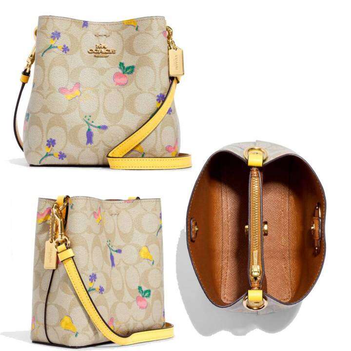 ของแท้ 💯% กระเป๋าสะพาย COACH C8255 MINI TOWN BUCKET BAG IN SIGNATURE ...