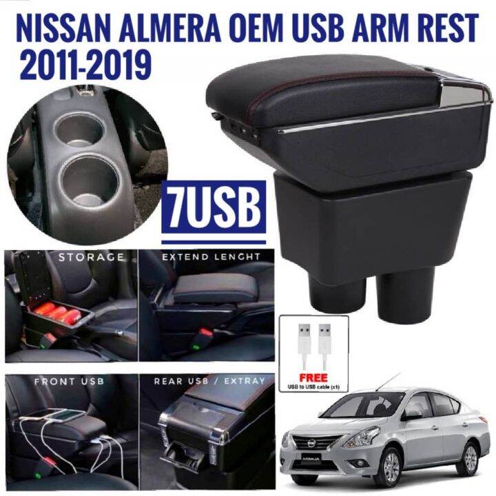 Toyota Vios Arm Rest Car Arm Rest USB Port Armrest Vios Console Box ...