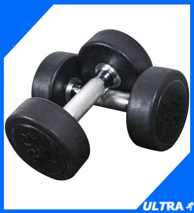 Dumbbell 2.5kg 5kg 7.5kg 10kg 12.5kg 17.5kg Rubber Coated Weight Training Workout Gym Dumbell ...