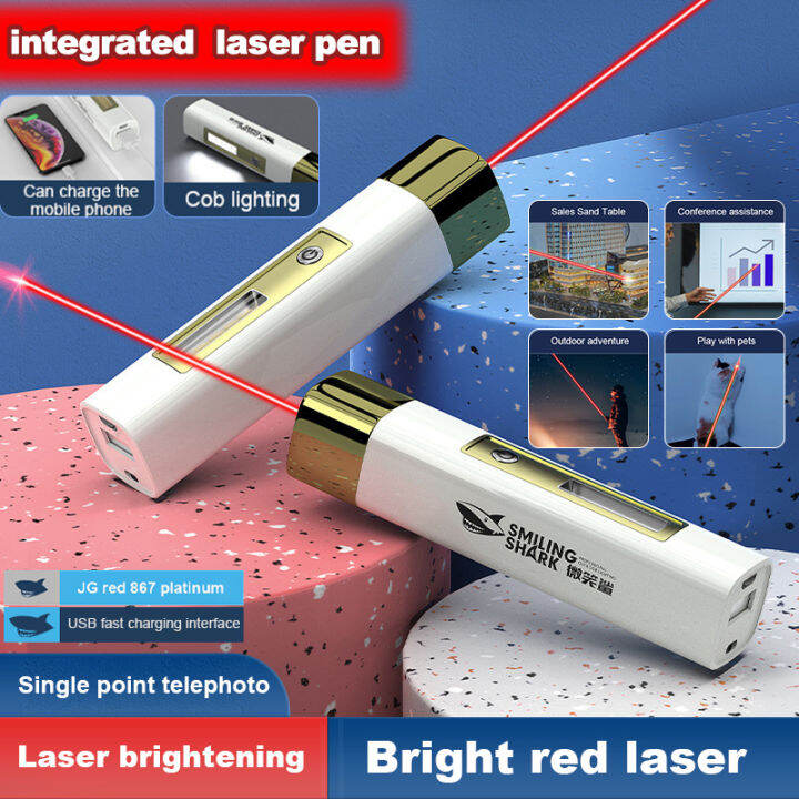 1000m Penunjuk Laser Built-In Baterai Tinggi Kuat Merah Laser Pointer ...