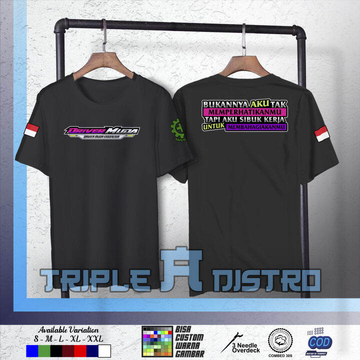 Kaos Baju Driver Muda Indonesia Sibuk Kerja Untuk Membahagiakanmu Kaos ... Kaos Baju Driver Muda Indonesia Sibuk Kerja Untuk Membahagiakanmu Kaos ...
