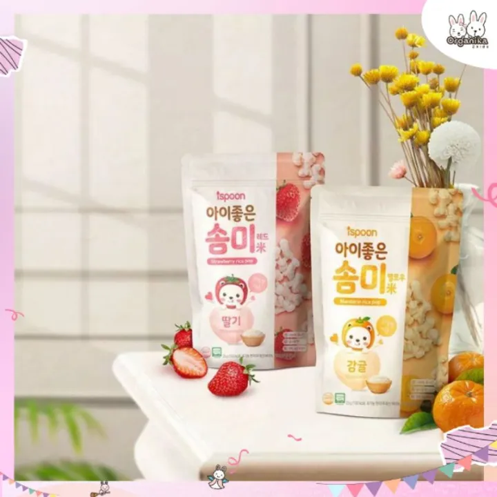 Ispoon ข้าวพองอบกรอบทรงป็อบคอร์นเพื่อฝึกพัฒนาการการหยิบจับ ขนมเด็กจาก ...