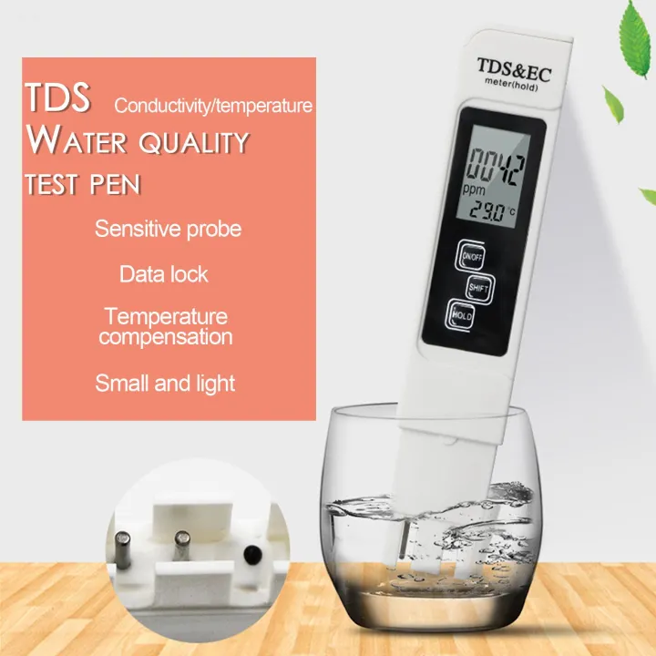 Tds Water Quality Test Pen Ec Meter Conductivity Test Drinking Ph Three ...