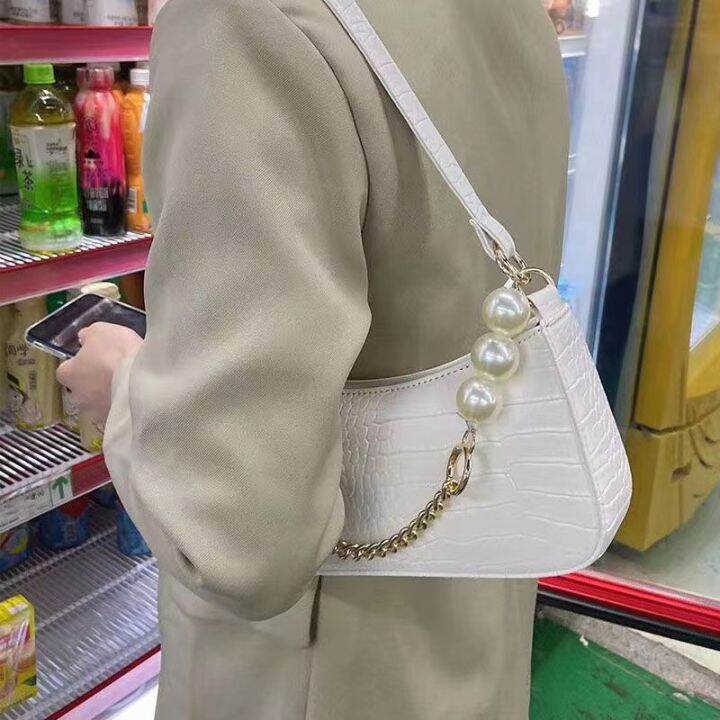 KAKASA 2023 ใหม่วินเทจพื้นผิวมุกโซ่ใต้วงแขนกระเป๋าแฟชั่นคลาสสิกกระเป๋า ...