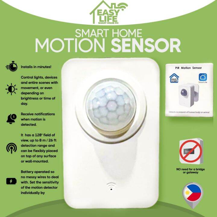 Easylife Smart Wi-Fi Motion Sensor - PIR Motion Detector Notifies and ...