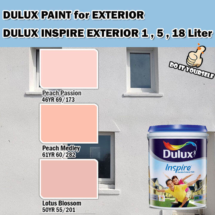 ICI DULUX INSPIRE EXTERIOR PAINT COLLECTION 1 , 5 & 18 Liter Peach ...