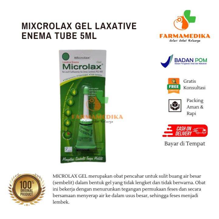Microlax Gel LAXATIVE Enema Tube 5ml | Lazada Indonesia