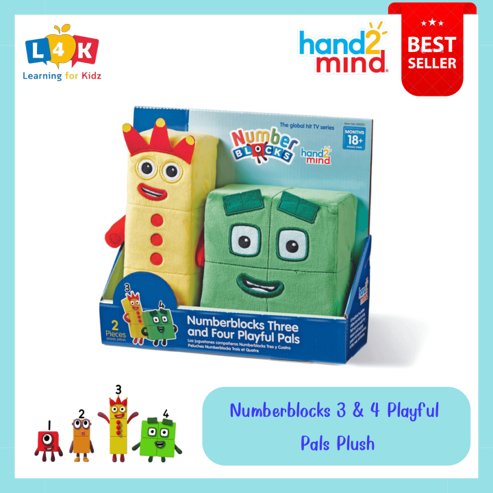 [18 เดือน+ ] Numberblocks 3 & 4 Playful Pals Plush - นัมเบอร์บล้อค ...