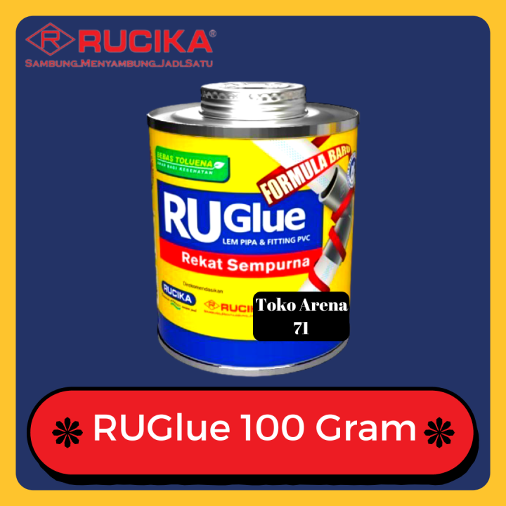 Lem kaleng rucika Ruglue Truglue 100 Gr 100gr Lem Pipa paralon PVC ...