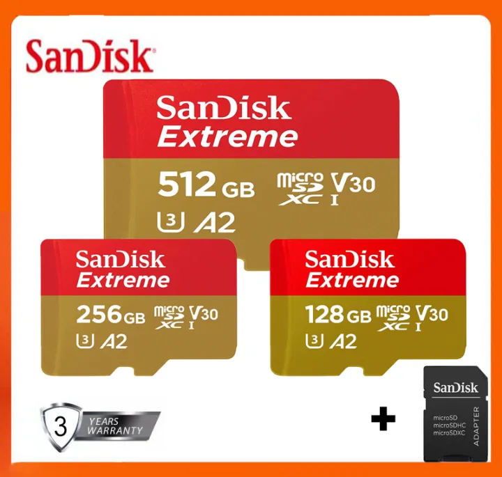 SanDisk extreme series memory sd card 512gb original for mobile phone ...