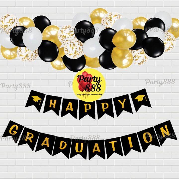 HAPPY GRADUATION banner Graduation decoration party set DIY Balloon ...