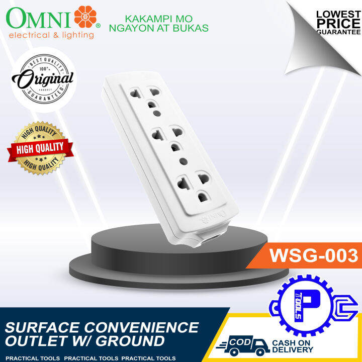 Omni Surface Convenience Outlet 3-gang with Ground 10A - WSG-003 | Lazada PH