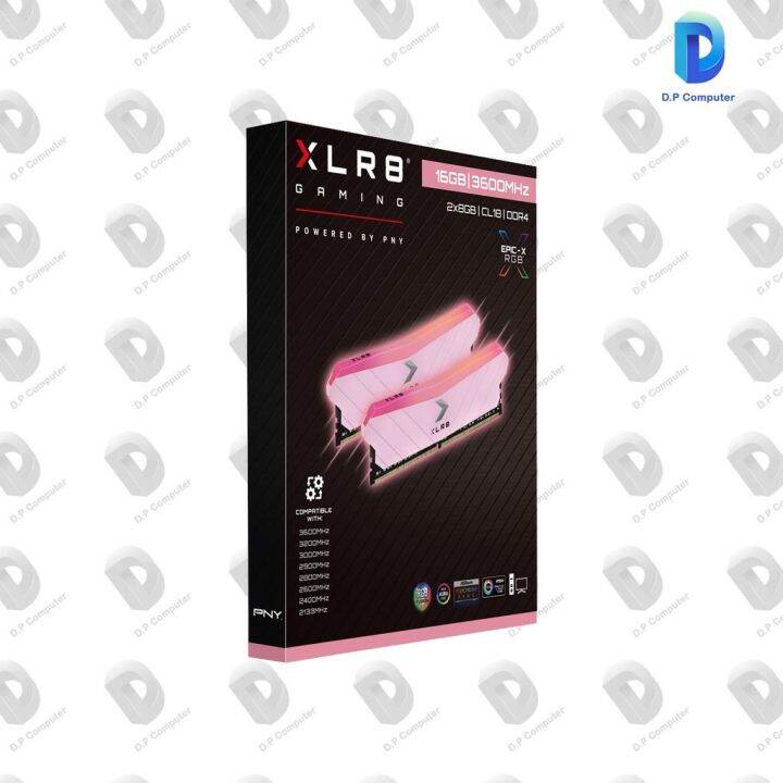 RAM PNY XLR8 GAMING 16GB 3600MHz DDR4 PINK ( แรมพีซี ) สินค้าใหม่ รับ ...