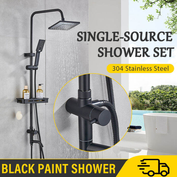 Bathroom shower set 304 stainless steel shower 3 in 1 single water ...