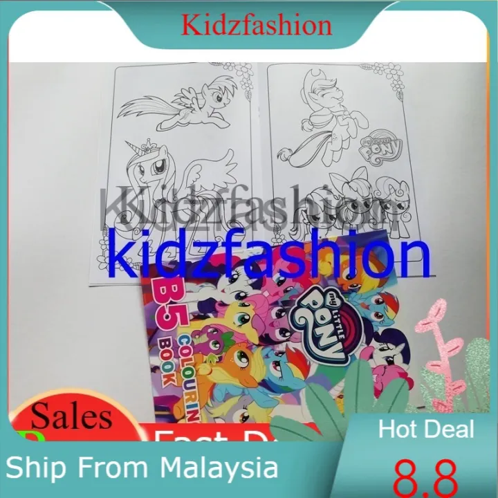 Cartoon Pony , Pororo Colouring Book Buku Mewarna Girl Boy art craft ...