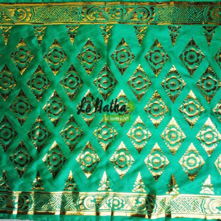 Kain Prada Bali Satin Hijau Tua Motif Wajik Pakaian Adat Bali Baju Tari ...