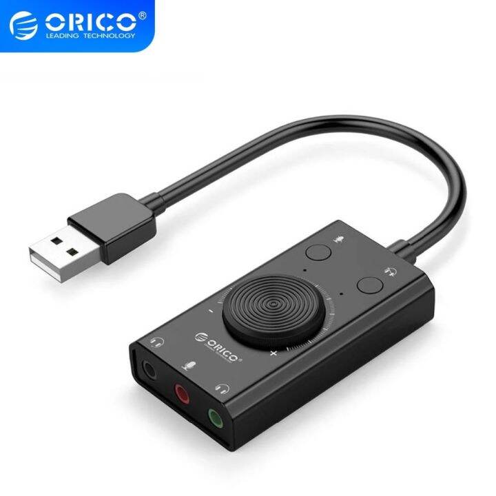 ORICO External USB Sound Card Stereo Mic Speaker Headset Audio Jack 3 ...