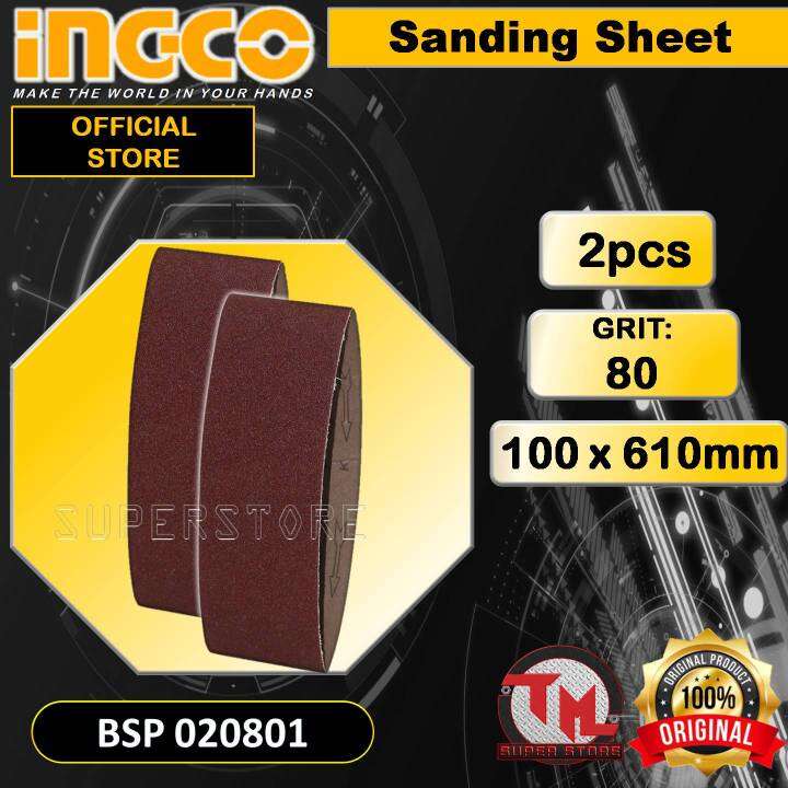 INGCO Sanding Sheet 2pcs/set BSP 020801 for ( Ingco Belt Sander ) • Tm ...