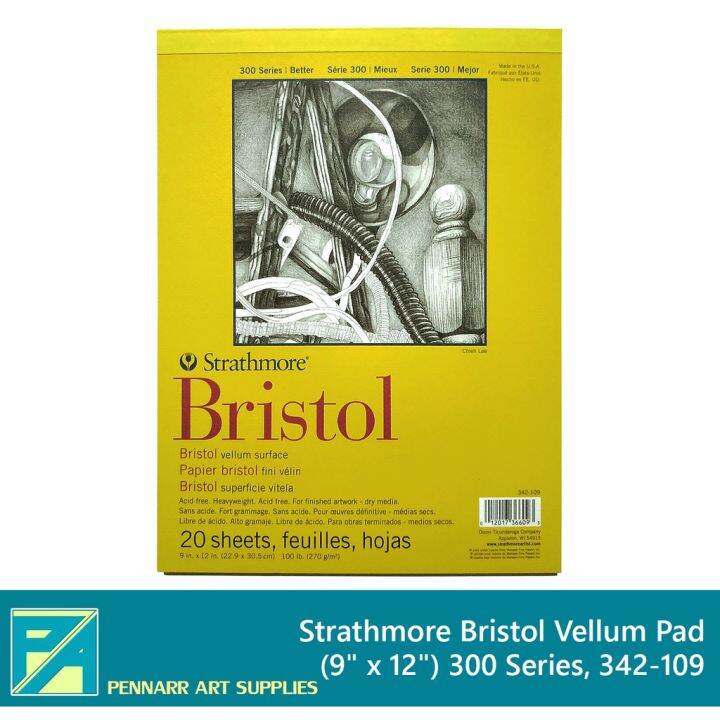 Strathmore Bristol Vellum Pad (9 x 12 Inches) 300 Series, 342-109 ...