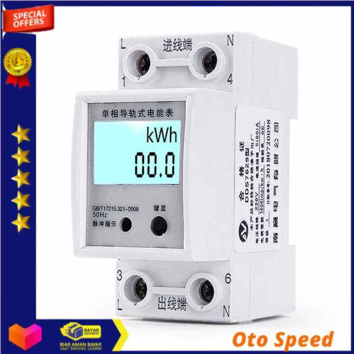 Alat meteran listrik layar LCD / KWH Pengukur Listrik Smart Power ...