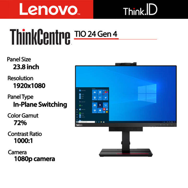 Monitor LED Lenovo ThinkCentre TIO 24 Gen 4 23.8" IPS 1920x1080 FHD ...