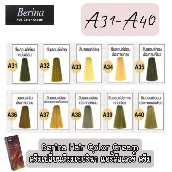 A31-A40 Berina Hair Color Cream 47 Shade ครีมเปลี่ยนสีผมเบอริน่า แฮร์ ...