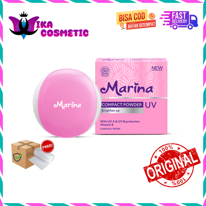 Marina UV Brighten Up Compact Powder Bedak | Lazada Indonesia
