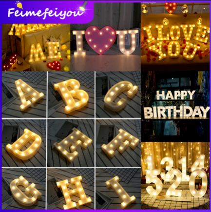 led light alphabet letters led birthday light for romantic room ...