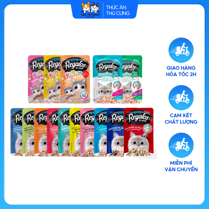 Combo 12 gói Pate Cho Mèo Regalos Gói 70gr, Thức Ăn Cho Mèo Nội Địa ...