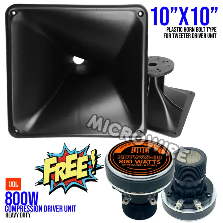 Horn Plastic 10"X10" Bolt Type With FREE JBL 800W Compression Driver ...