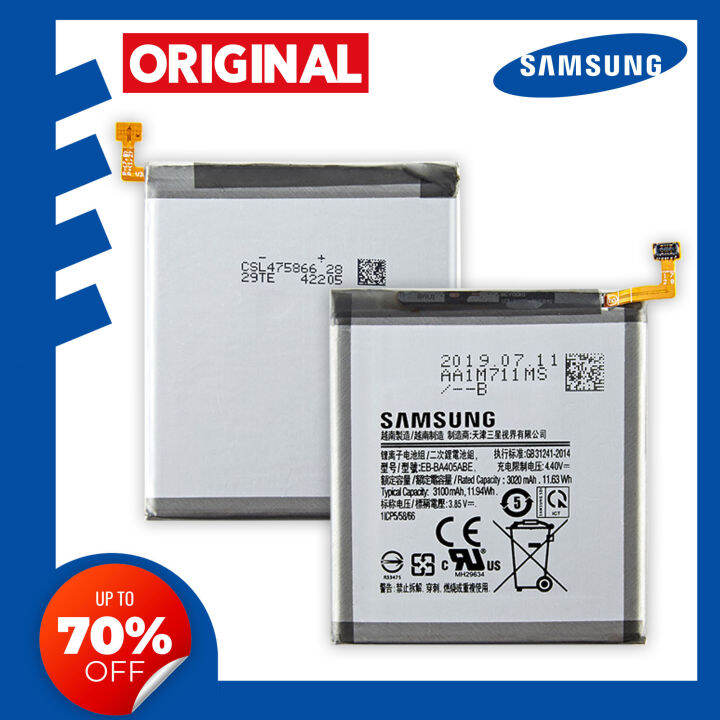 Original Samsung Galaxy A40 Battery Model EB-BA405ABE (3100mAh) High Quality Phone Battery ...