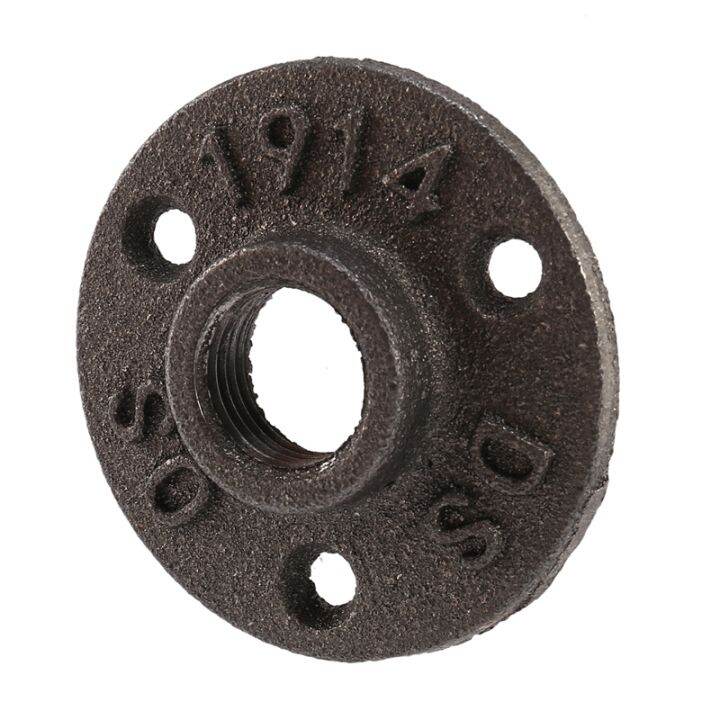 1/2 inch Black Cast Iron Pipe Fittings Floor Flange BSP Threaded ...