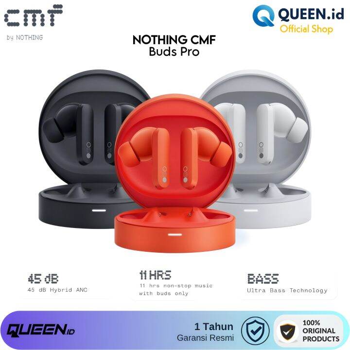 Nothing CMF Buds Pro TWS True Wireless Earbuds Bluetooth Headset Bass | Lazada Indonesia