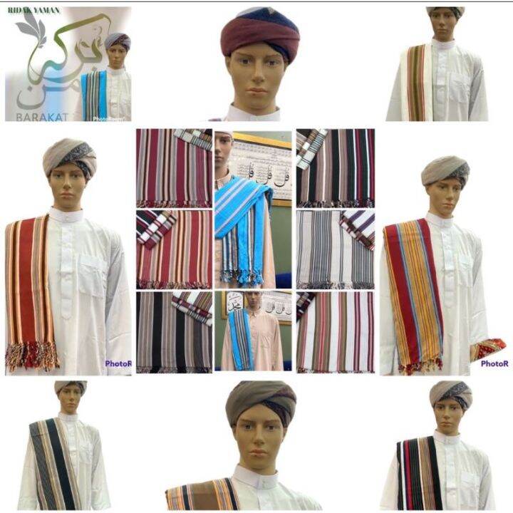 kain rida ridak selendang shawl serban yaman kain lembut tebal tenun ...