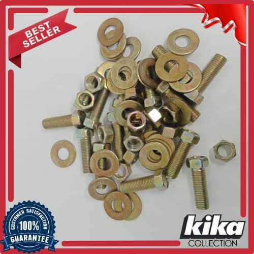 Baut Mur M10 Plus 2 Ring Baut 14 Kunci 14 Kuning | Lazada Indonesia