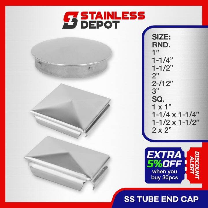 ☃♟ 1PC Stainless End Cap Square Tube Cover Tubular Square Tube ...