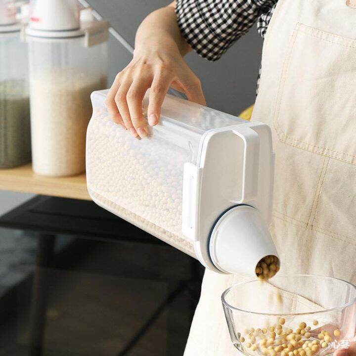 2L Food grade Storage Box Rice Container Plastic Cereal Dispenser ...