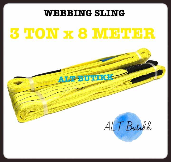 WEBBING SLING 3 TON X 8 METER | TALI ANGKAT | WEBING BELT 3T x 8M ...
