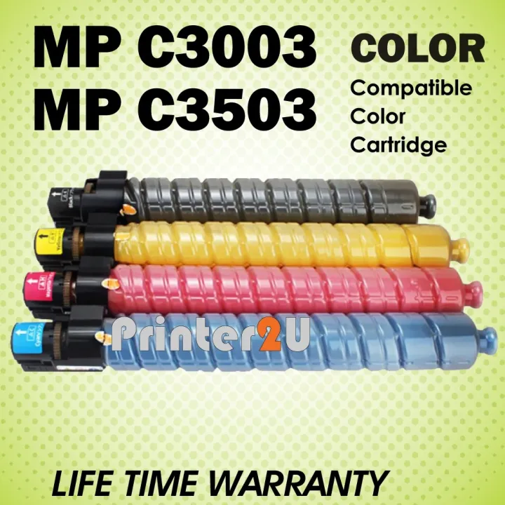 Compatible to Ricoh Aficio MPC3003 MPC3503 MP C3003 C3503 Black Cyan Yellow Magenta Color Colour ...