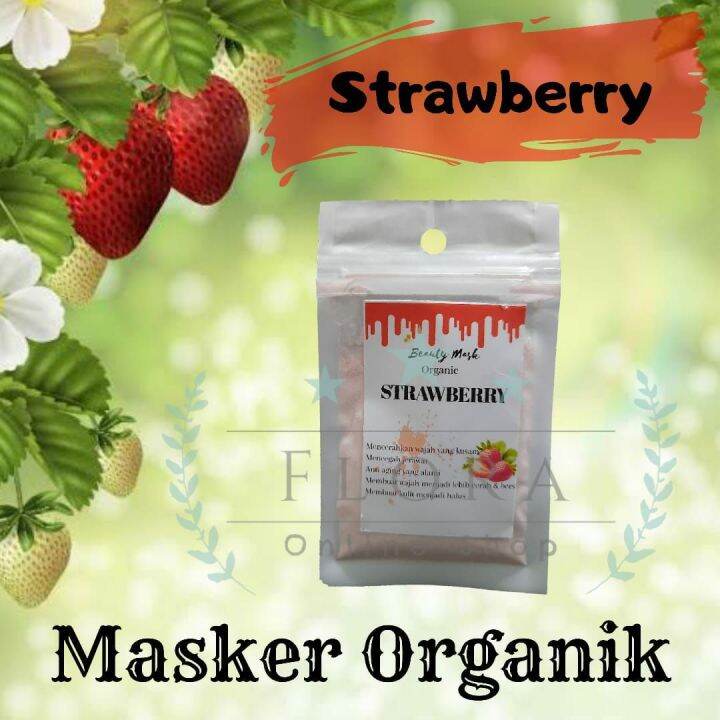 "BEAUTY MASK ORGANIC !!!" Masker wajah organik 5g STRAWBERRY | Lazada ...