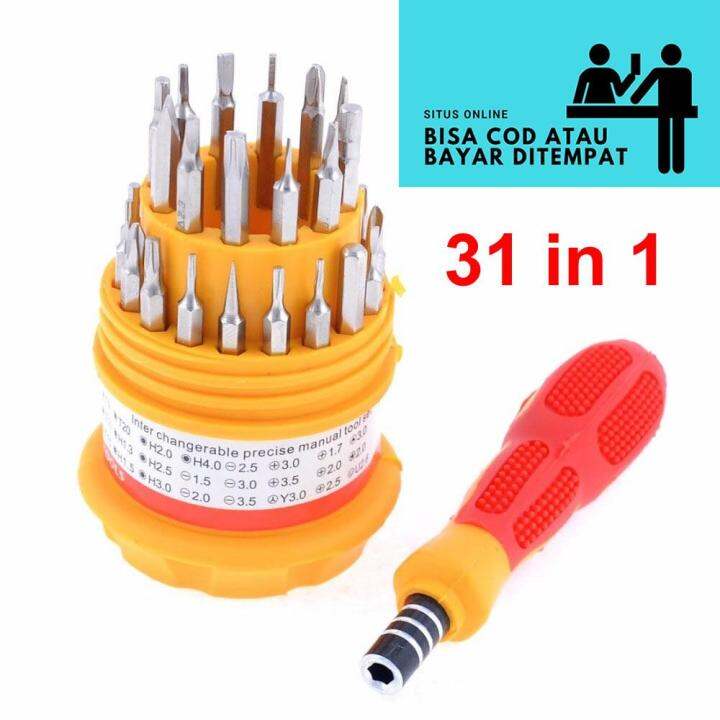 Obeng Set 31 In 1 / Obeng Mini Telur Kapsul Multifungsi Lengkap HP Handphone Komputer Elektronik ...