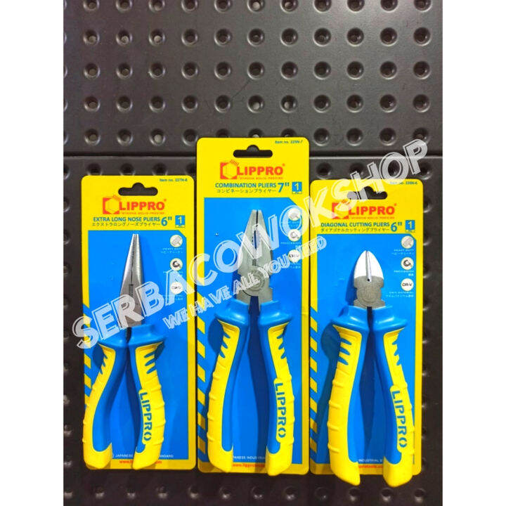 Lippro Paket Tang Kombinasi-Potong-Lancip Set Bonus Toolbag Termurah ...