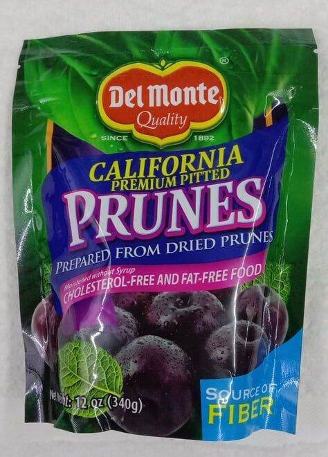 DEL MONTE CALIFORNIA PREMIUM PITTED PRUNES CHOLESTEROL-FREE AND FAT ...
