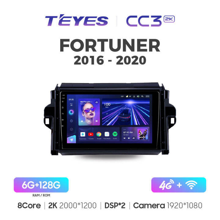 TEYES CC3 (Official) 9inch Toyota Fortuner (2016-2020) Android Head Unit / The Best Android Car ...