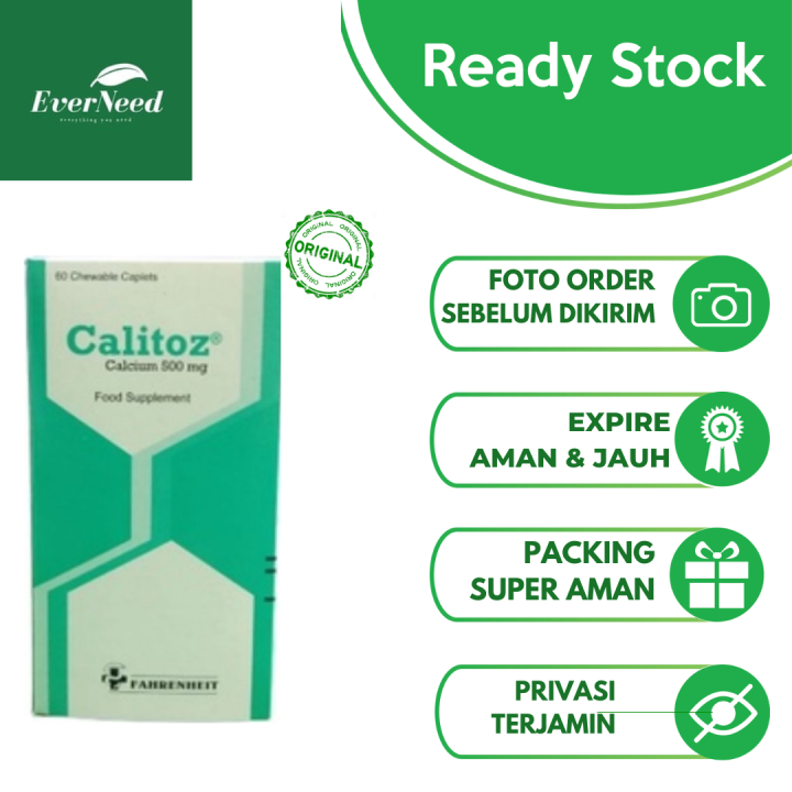 Calos / Calitoz Calcium 500mg per botol 60 tablet | Lazada Indonesia