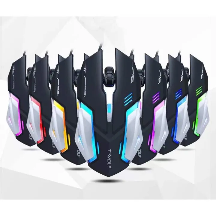 T-Wolf V5 Battleground Game Wired Mouse With 7 Colour | Lazada PH