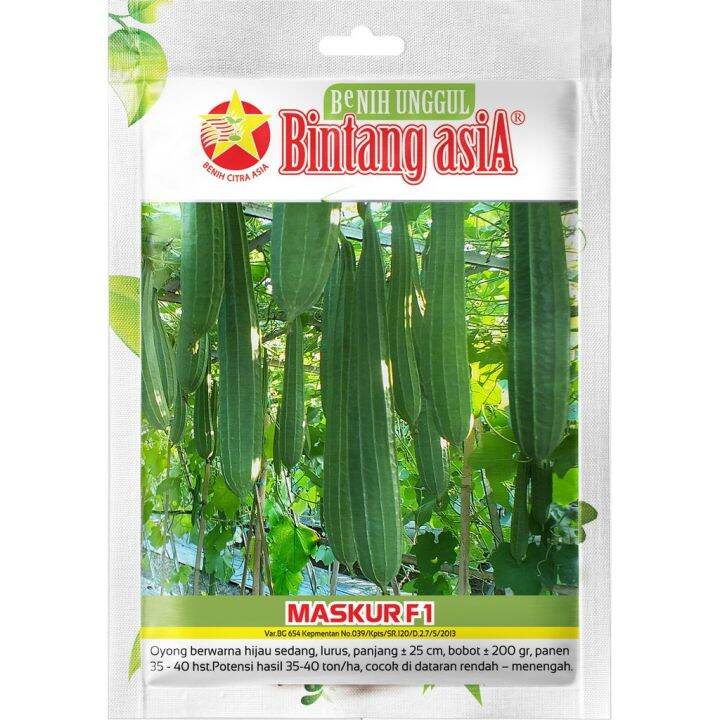 Benih Oyong MASKUR F1 2 Gram Cap Bintang Asia PT Benih Citra Asia Warna Buah Hijau Sedang Cocok ...