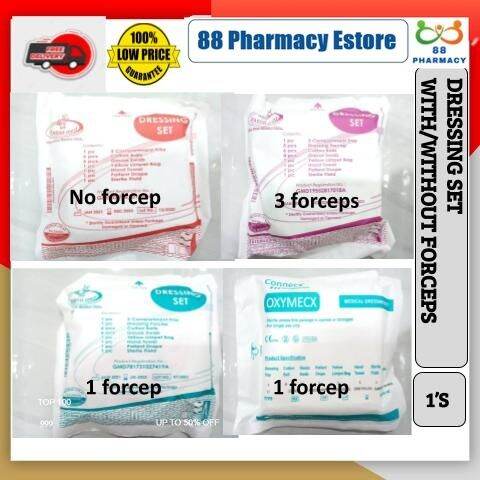 Basic Dressing Set 0 forcep /1forcep/3forceps 1's | Lazada