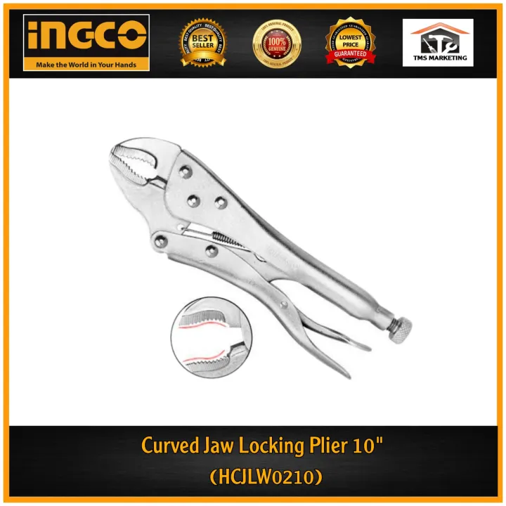 INGCO Curved Jaw Locking Plier 10" HCJLW0210 | Lazada PH